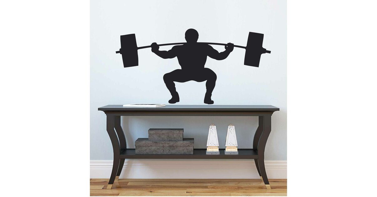 Stickers Squat Musculation - Autocollant muraux et deco