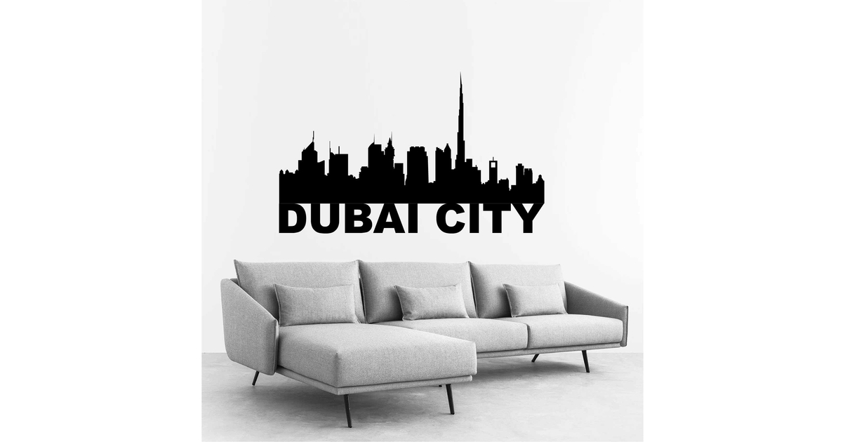 Stickers Dubai City Skyline - Autocollant muraux et deco