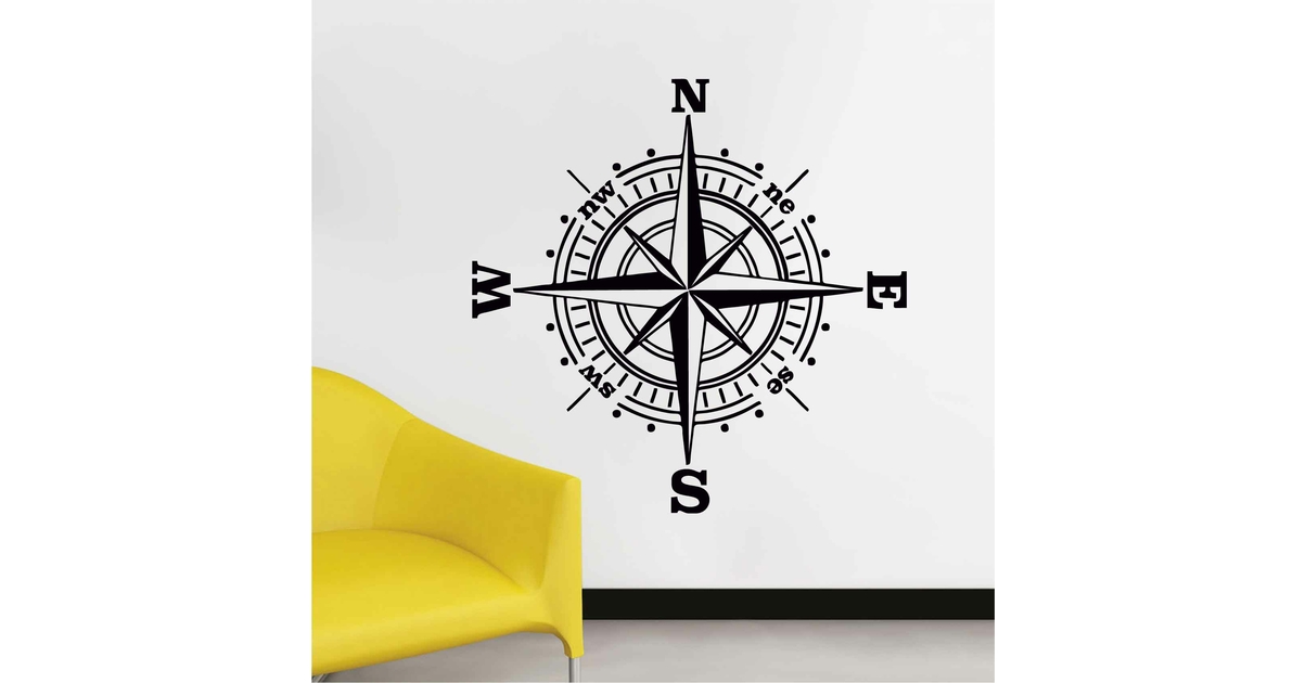 Stickers Compas Vintage - Autocollant muraux et deco