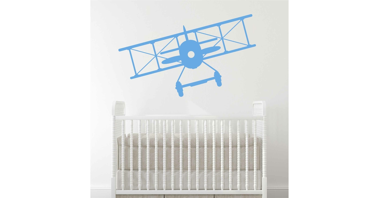 Stickers Avion Biplan - Autocollant muraux et deco