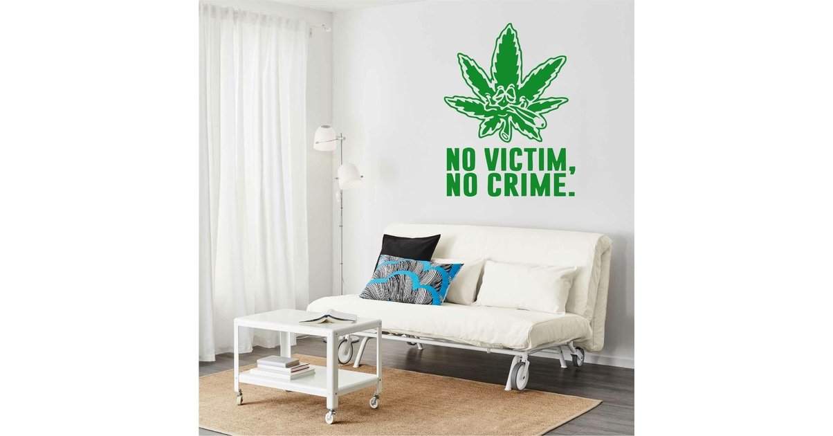 Stickers No Victime no crime - Autocollant muraux et deco