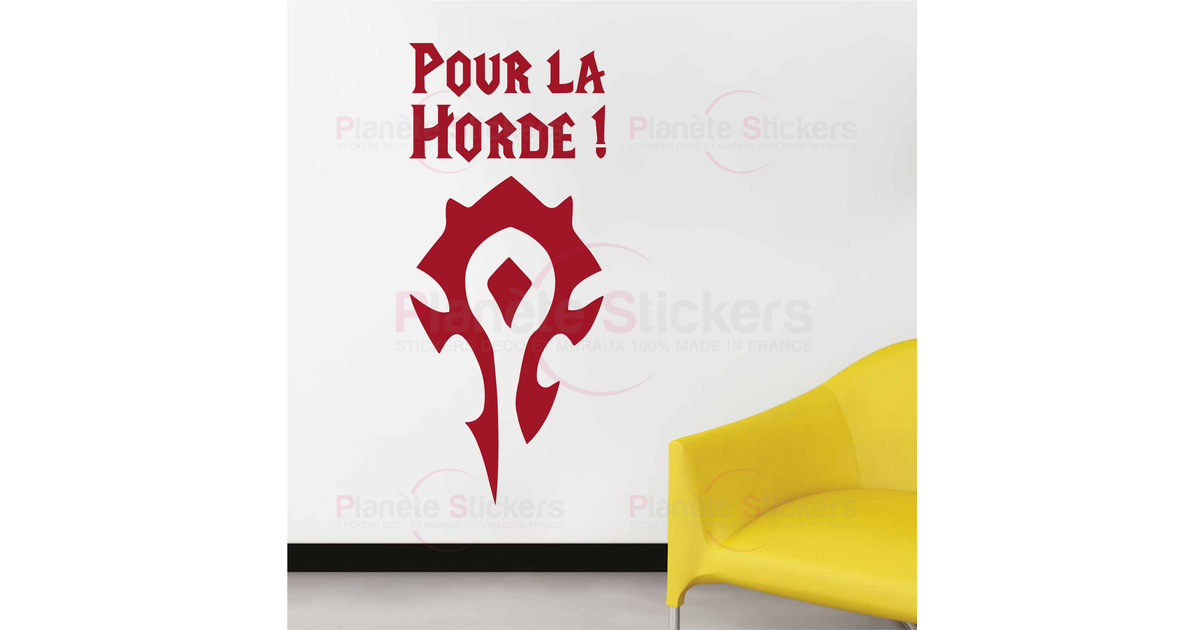 Stickers pour la Horde World of Warcraft - Autocollant muraux et deco