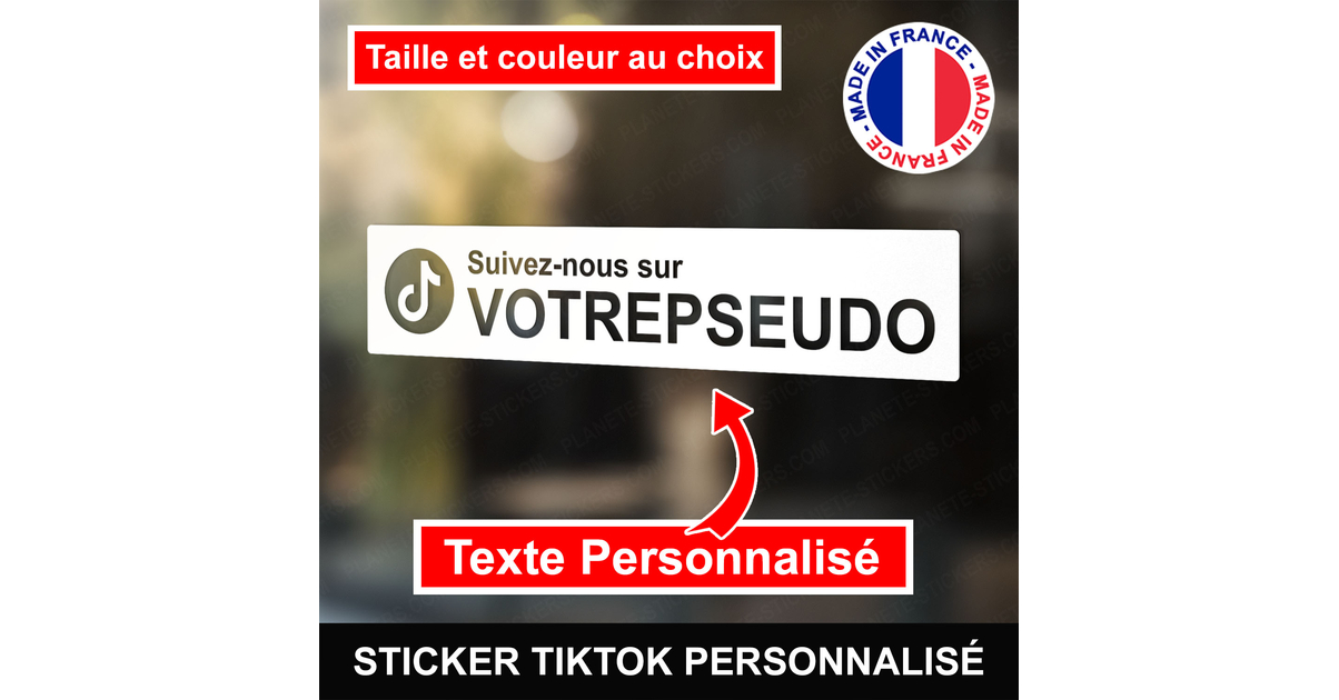 Stickers TikTok personnalisé m2 – Autocollant TikTok personnalisé