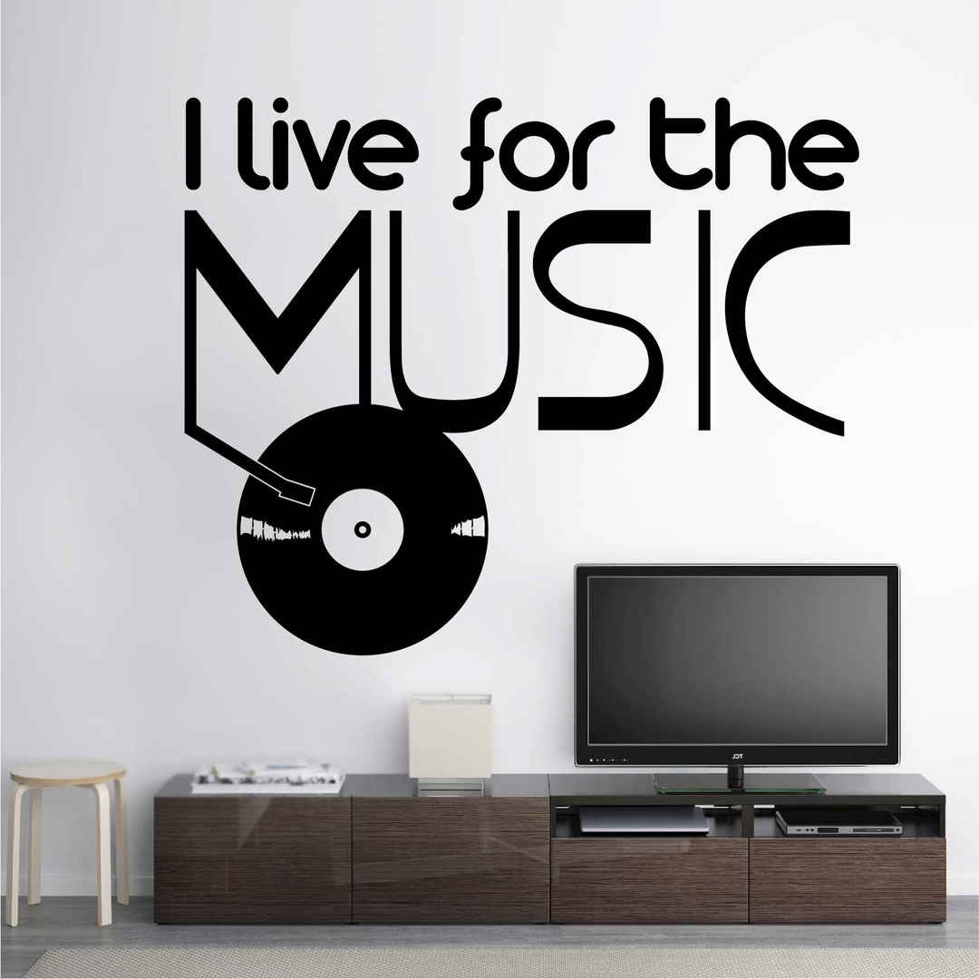 Stickers I Live for Music - Autocollant muraux et deco