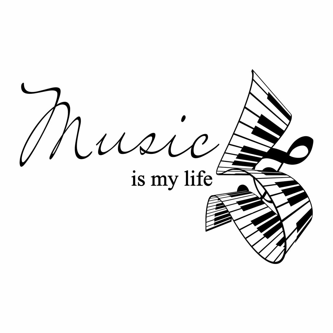 Stickers mural music is my life - Autocollant muraux et deco