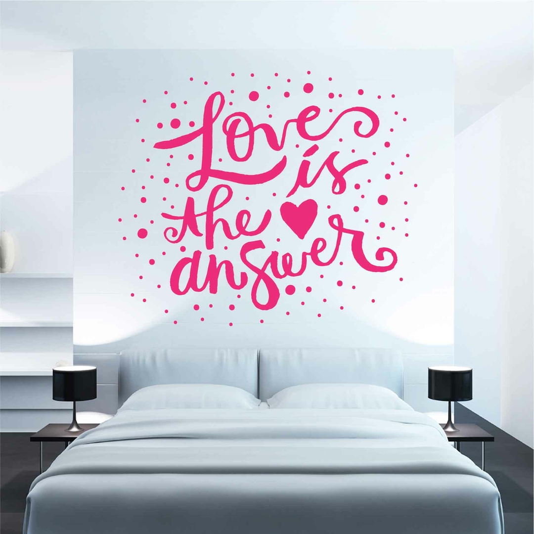 Stickers Citation Love is the answer - Autocollant muraux et deco