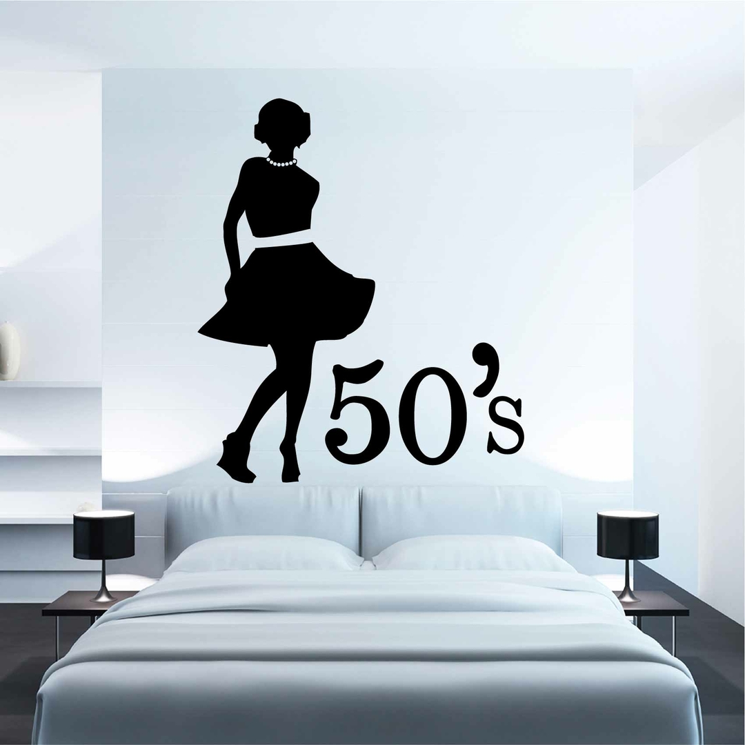 Stickers 50's Girl - Autocollant muraux et deco