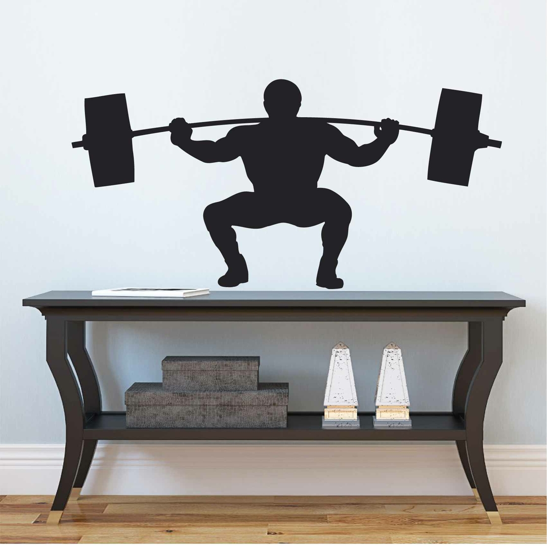 Stickers Squat Musculation - Autocollant muraux et deco