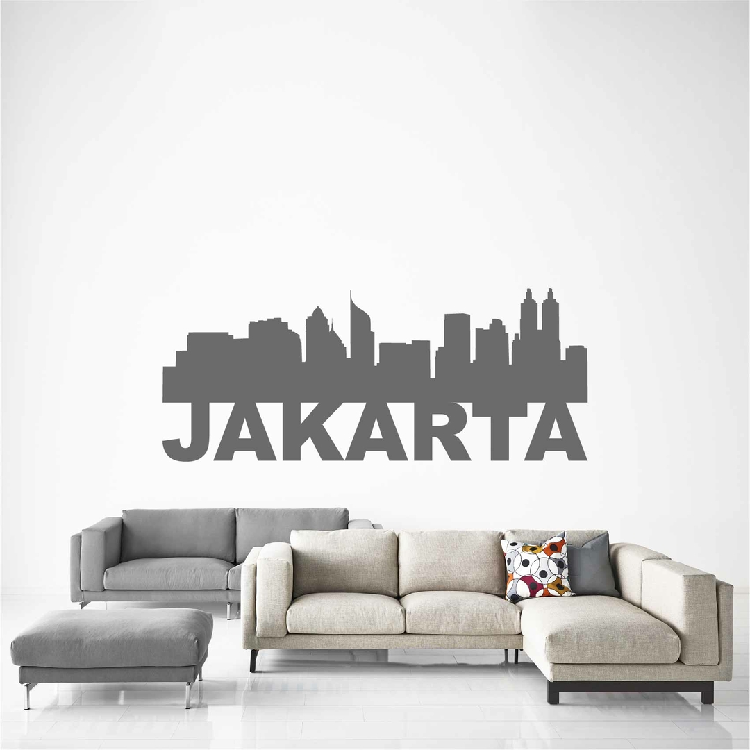 Stickers Jakarta Skyline - Autocollant muraux et deco