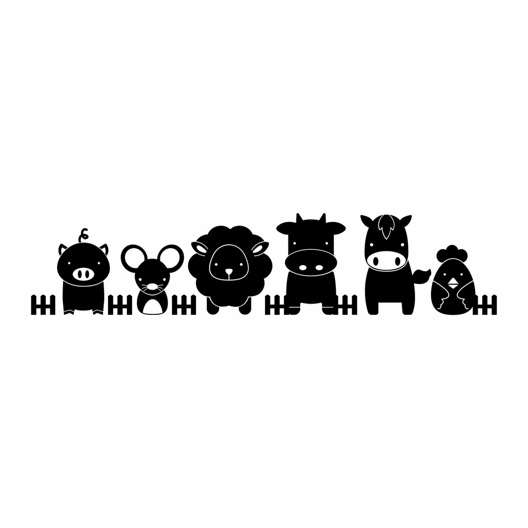 Stickers Animaux de la ferme - Autocollant muraux et deco