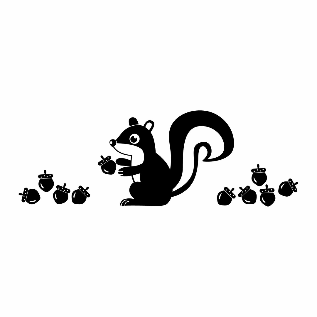 Stickers Ecureuil - Autocollant muraux et deco