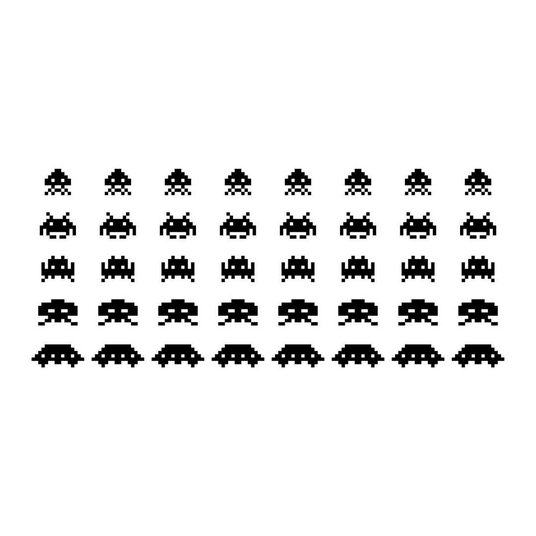 Stickers Space Invaders - Autocollant muraux et deco