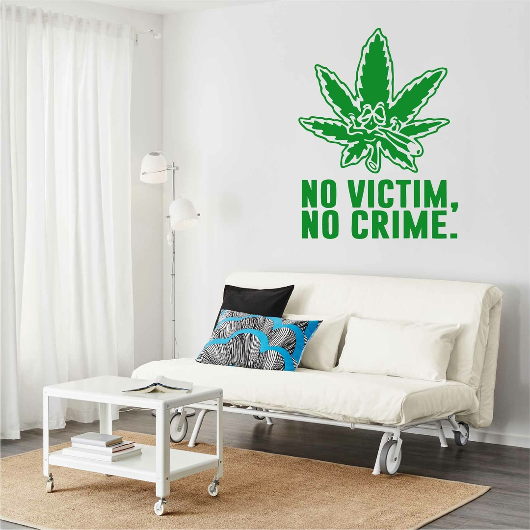 Stickers No Victime no crime - Autocollant muraux et deco