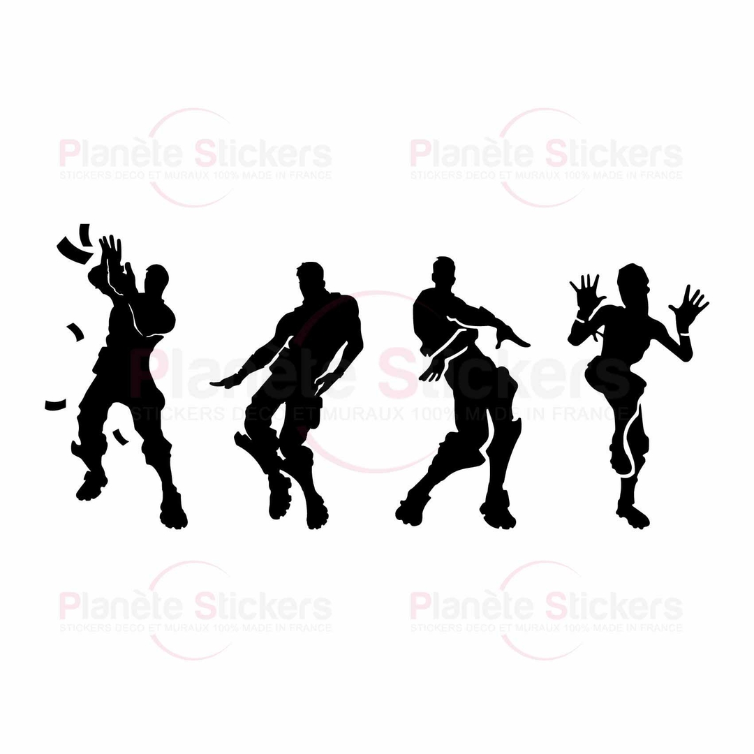 Stickers Fortnite Pack Danses - Autocollant muraux et deco