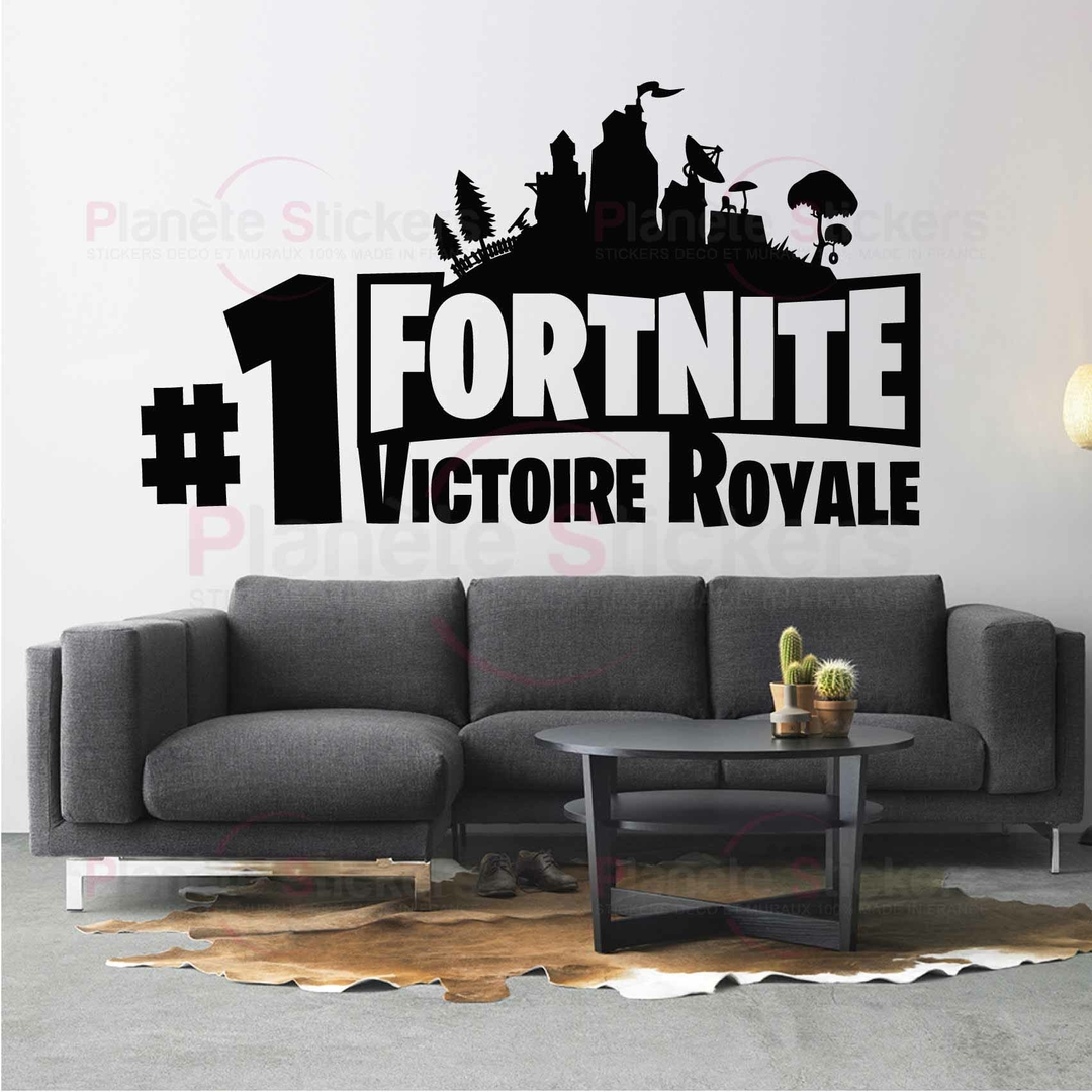 Stickers Fortnite Victoire Royale - Autocollant muraux et deco