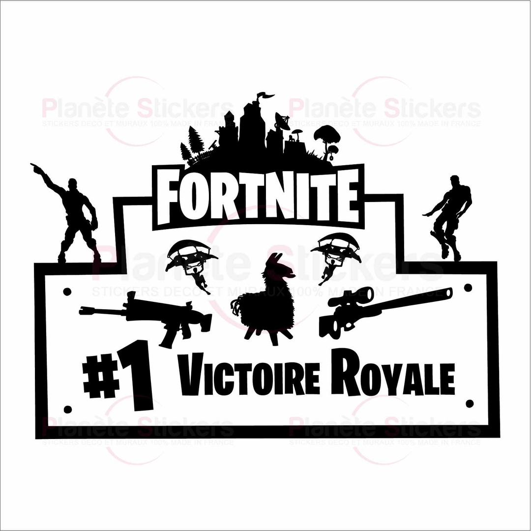 Stickers Mural Fortnite - Autocollant muraux et deco