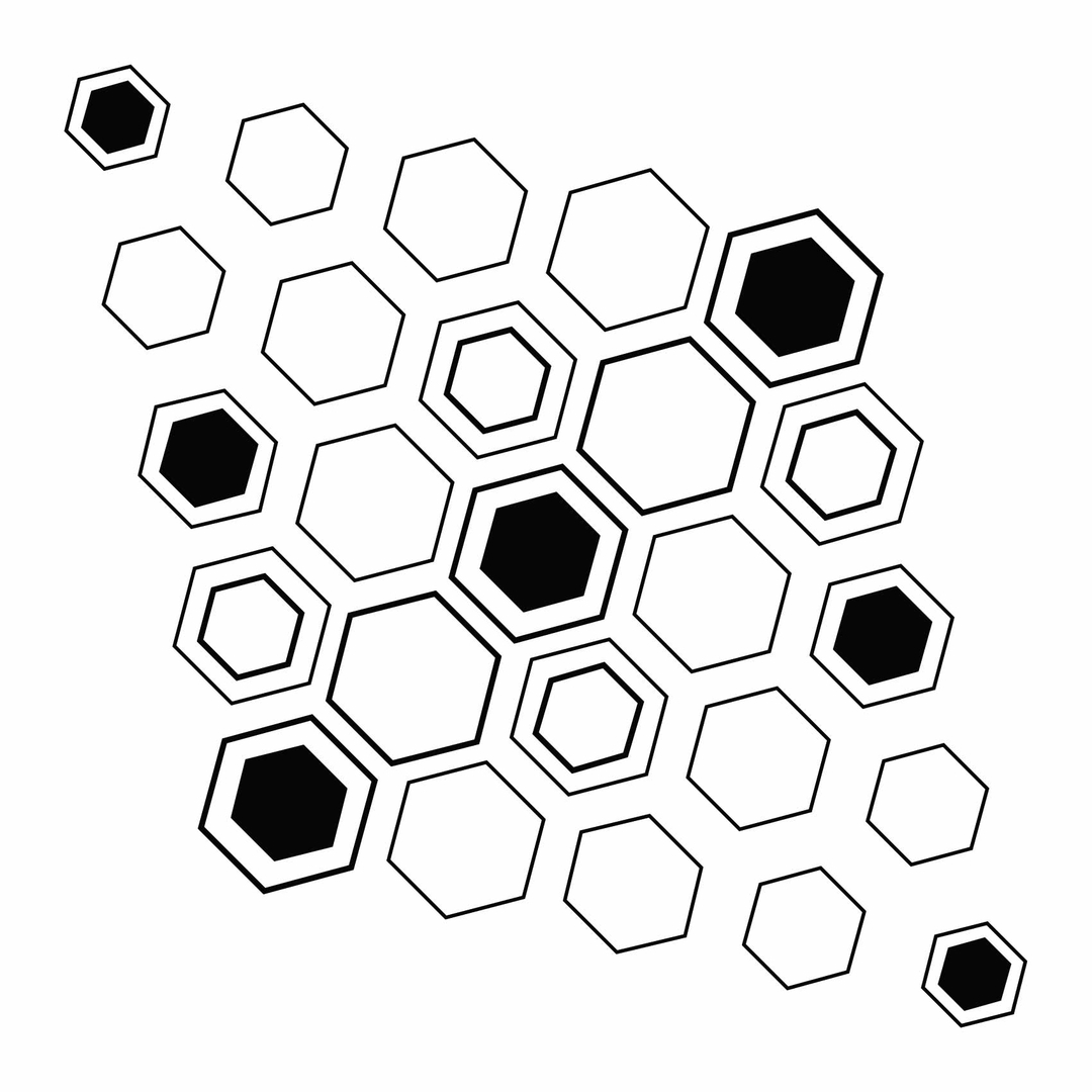 Stickers Hexagones - Autocollant muraux et deco