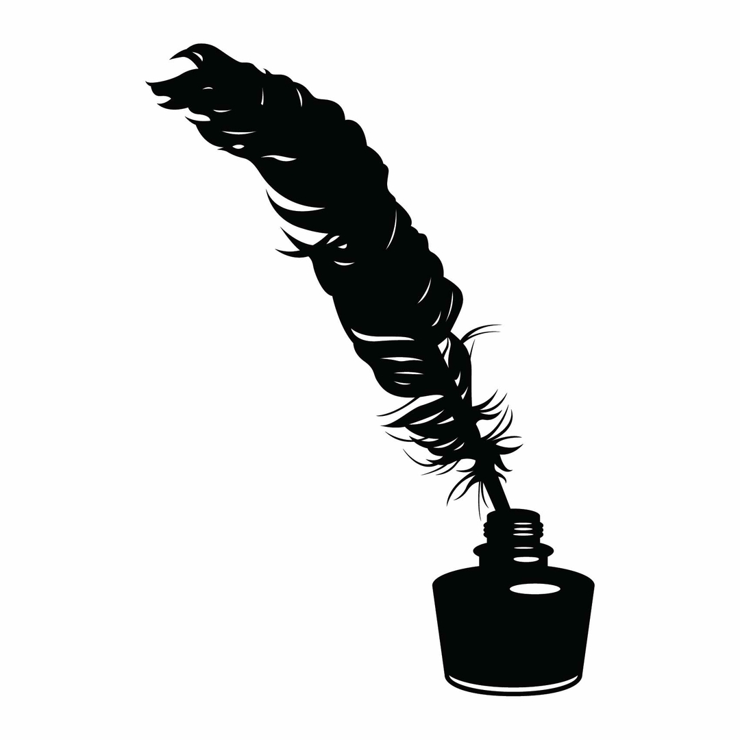 Stickers Plume encrier - Autocollant muraux et deco