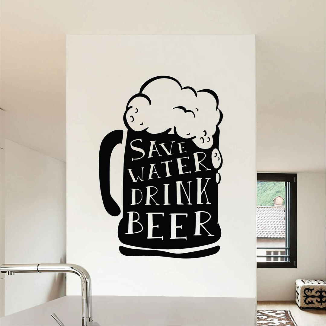Stickers Save water drink beer - Autocollant muraux et deco
