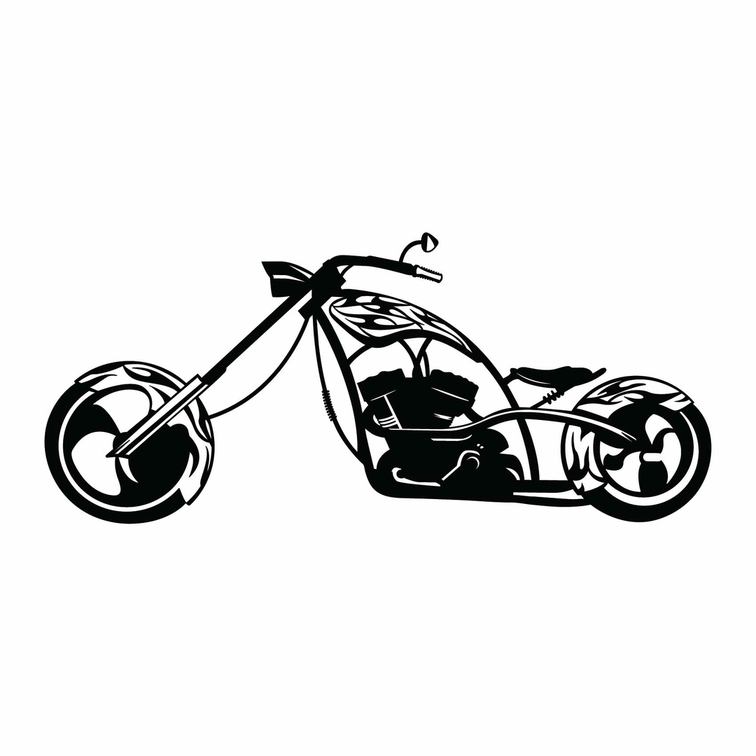Stickers mural moto Chopper - Autocollant muraux et deco