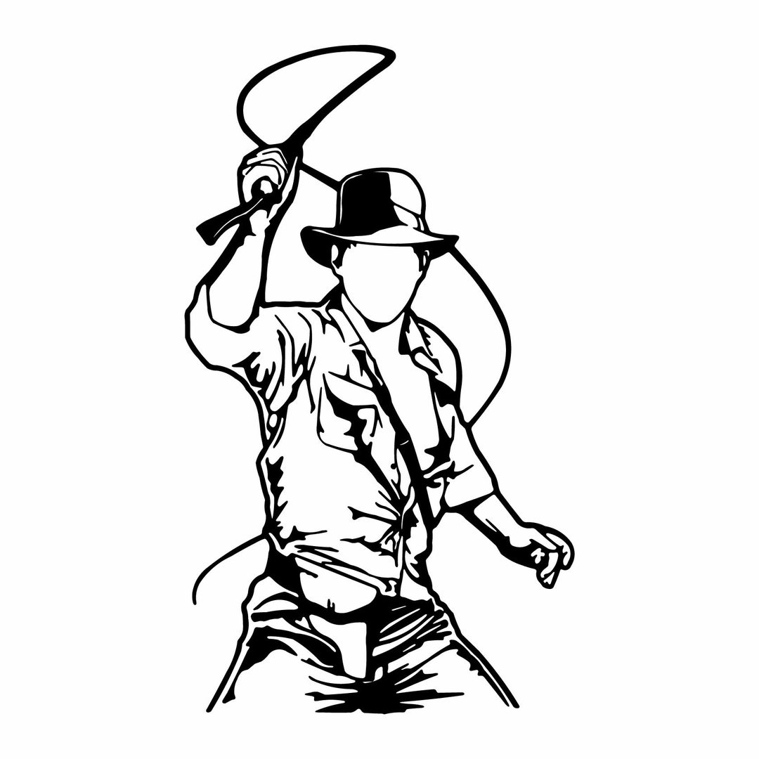 Stickers Indiana Jones Art - Autocollant muraux et deco