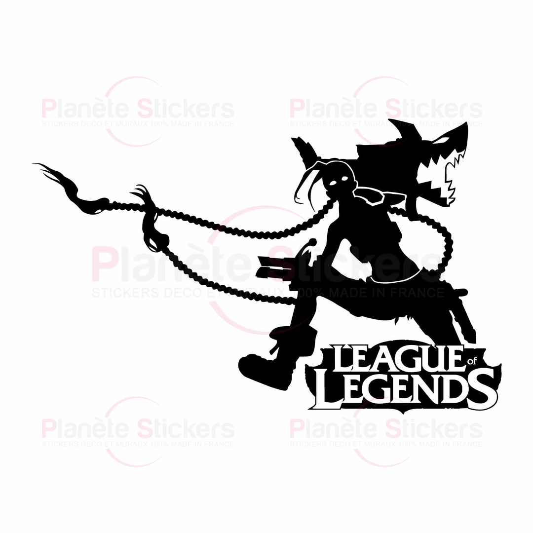 Stickers Jinx League of Legends - Autocollant muraux et deco