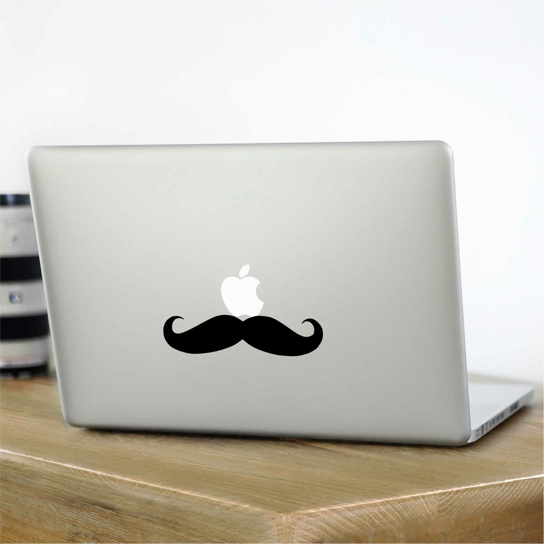 Stickers pour Mac Moustache - autocollant Macbook
