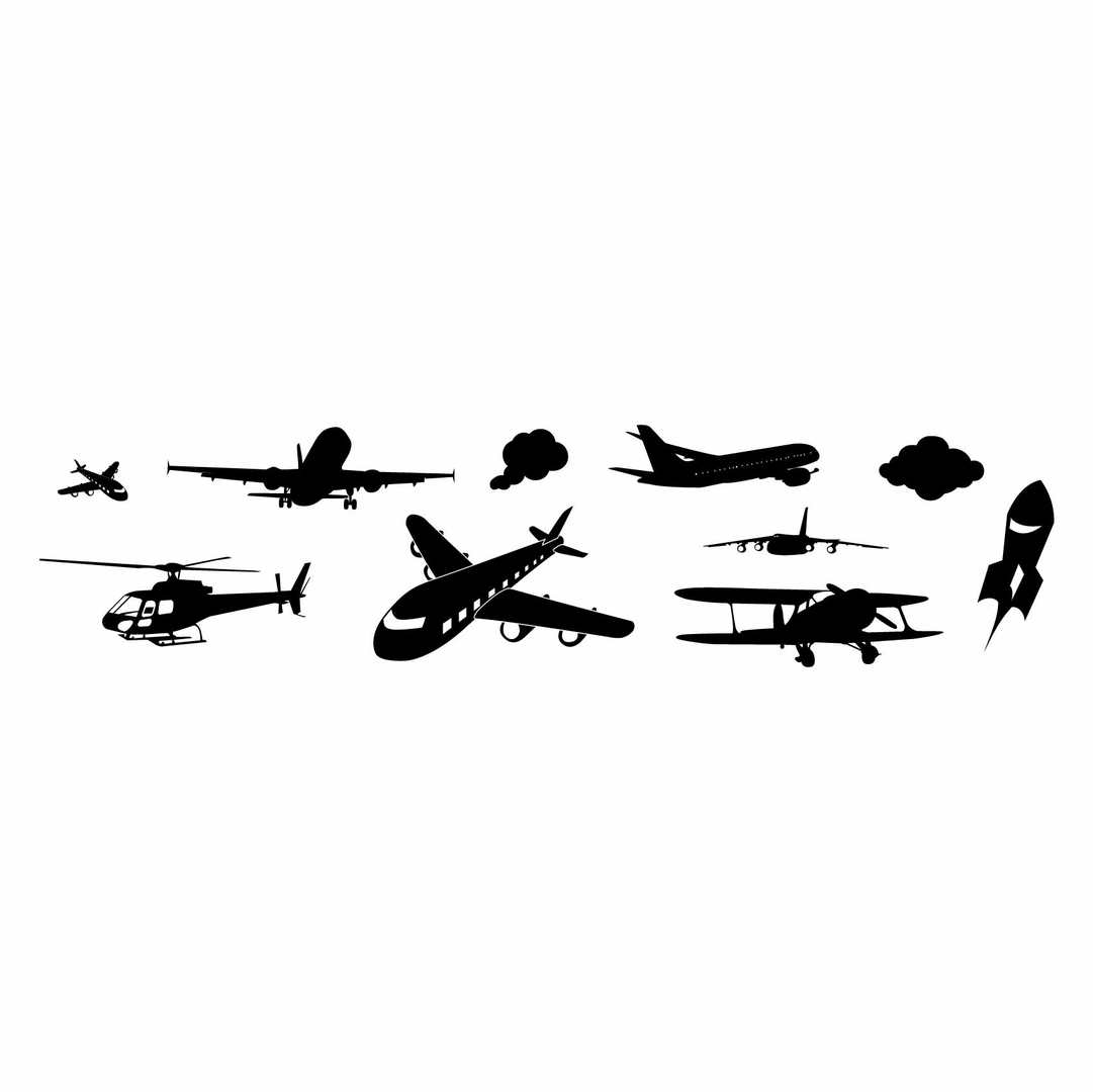 Stickers Avion Fresque - Autocollant muraux et deco