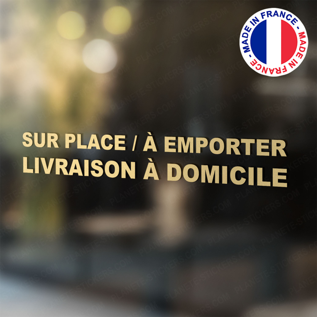 Stickers sur place / à emporter / livraison à domicile Autocollant