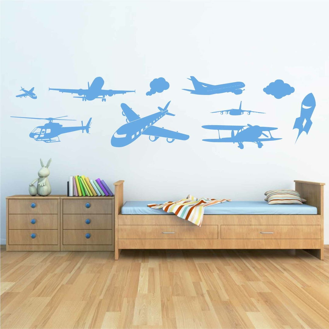 Stickers Avion Fresque - Autocollant muraux et deco
