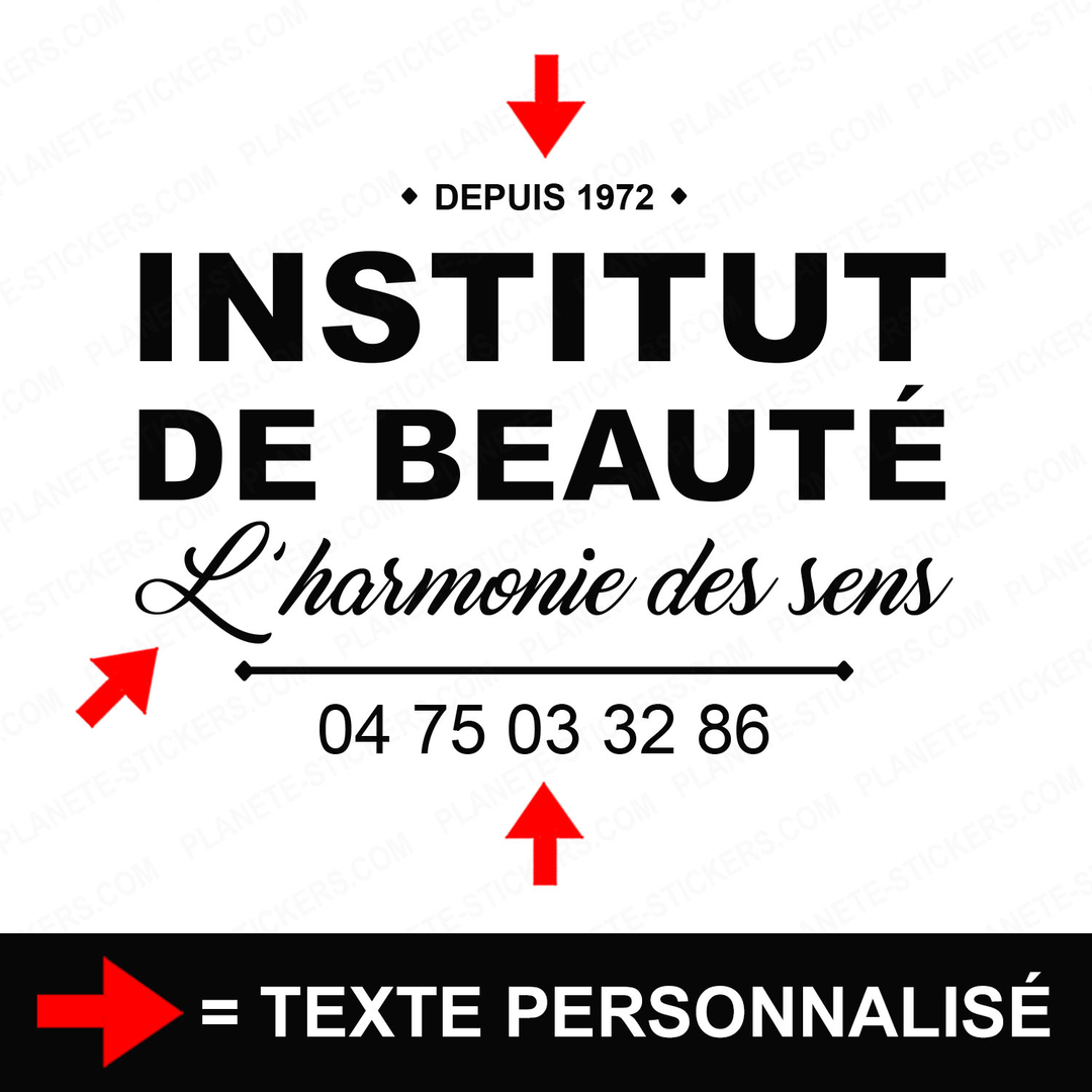 Stickers vitrine Institut de beauté – Autocollant personnalisé 2