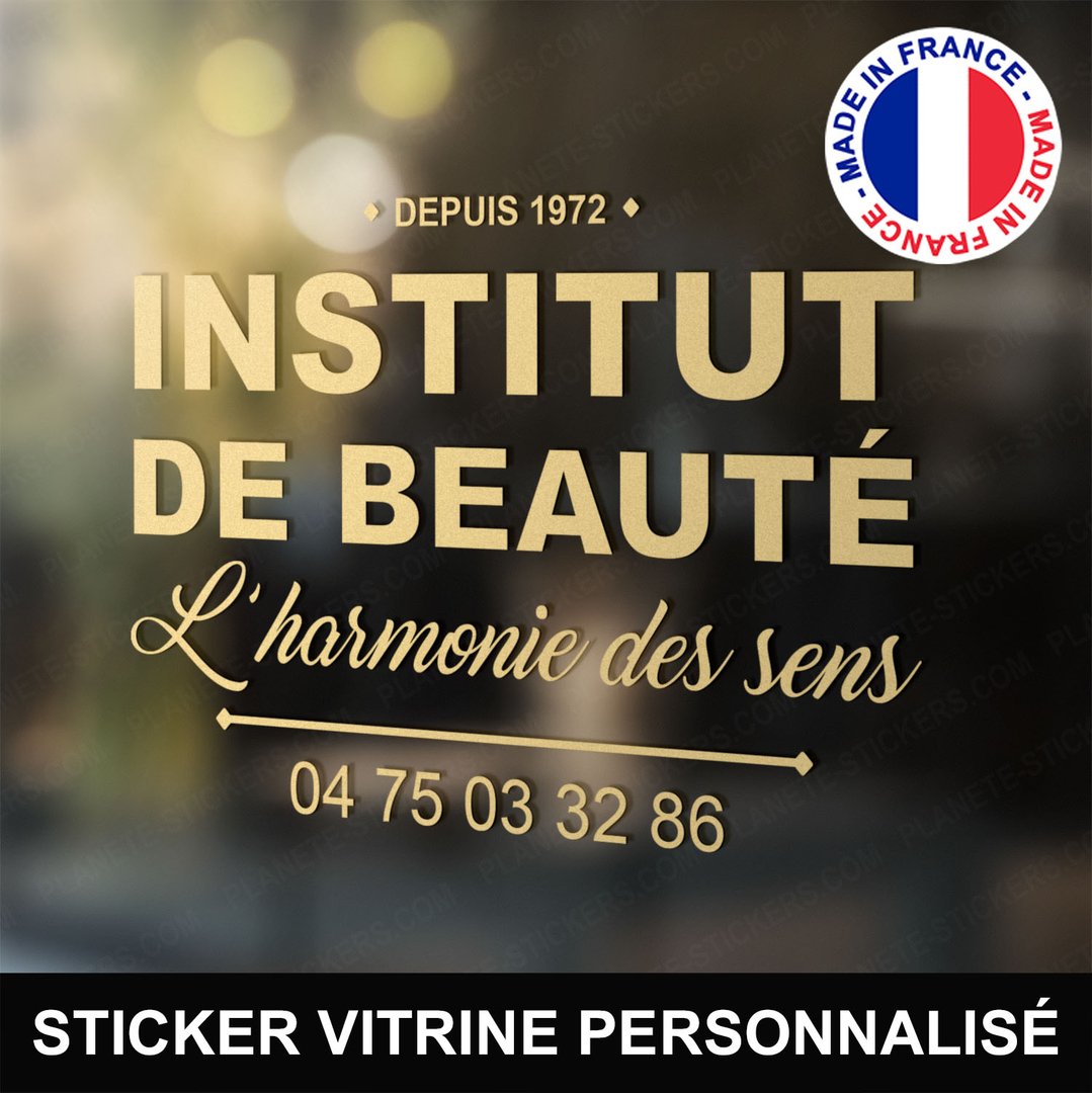 Stickers vitrine Institut de beauté – Autocollant personnalisé 2