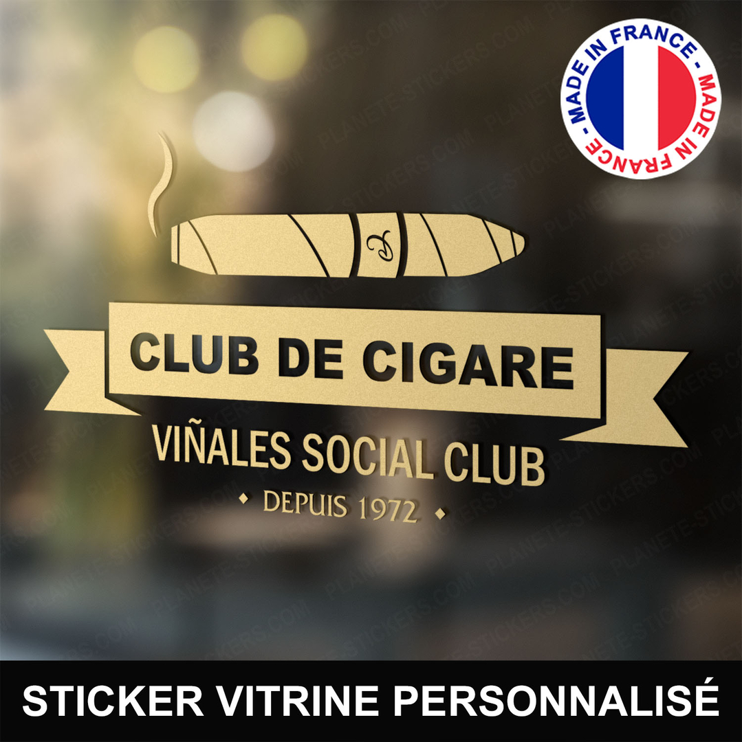 Stickers Cigare vitrine – Autocollant personnalisé vitrophanie 16