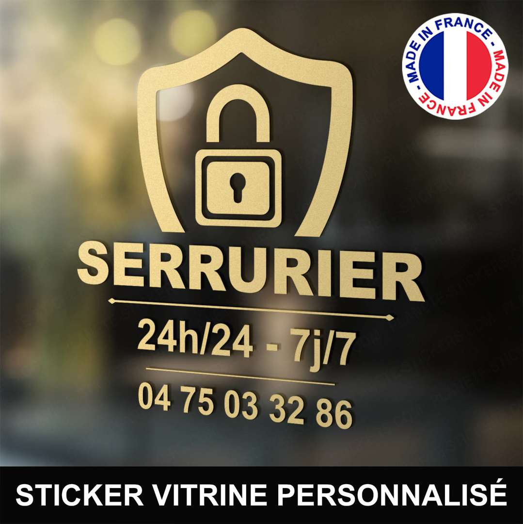 Stickers Serrurerie Vitrine - Vitrophanie Autocollant Cadenas