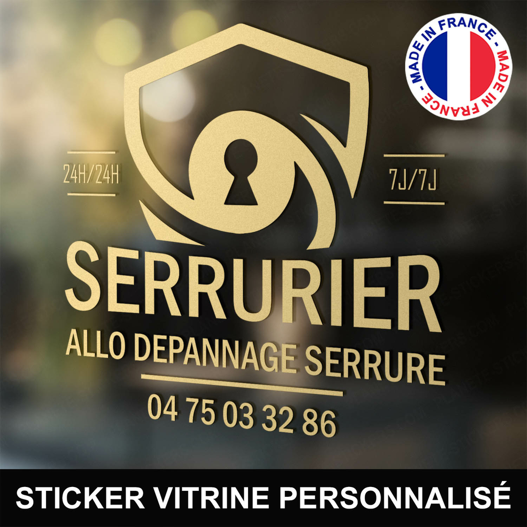 Stickers Serrurerie Vitrine - Vitrophanie Autocollant Cadenas m2