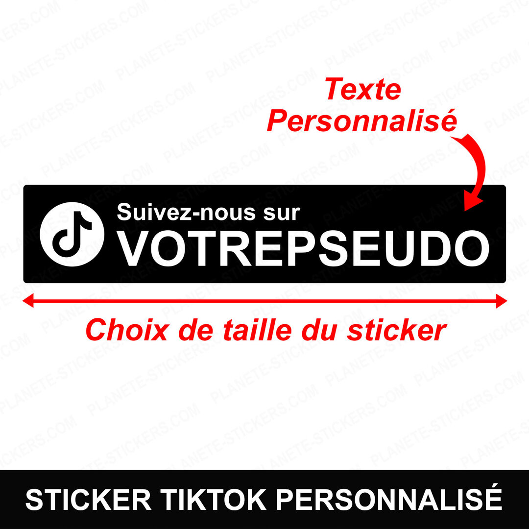 Stickers TikTok personnalisé m2 – Autocollant TikTok personnalisé