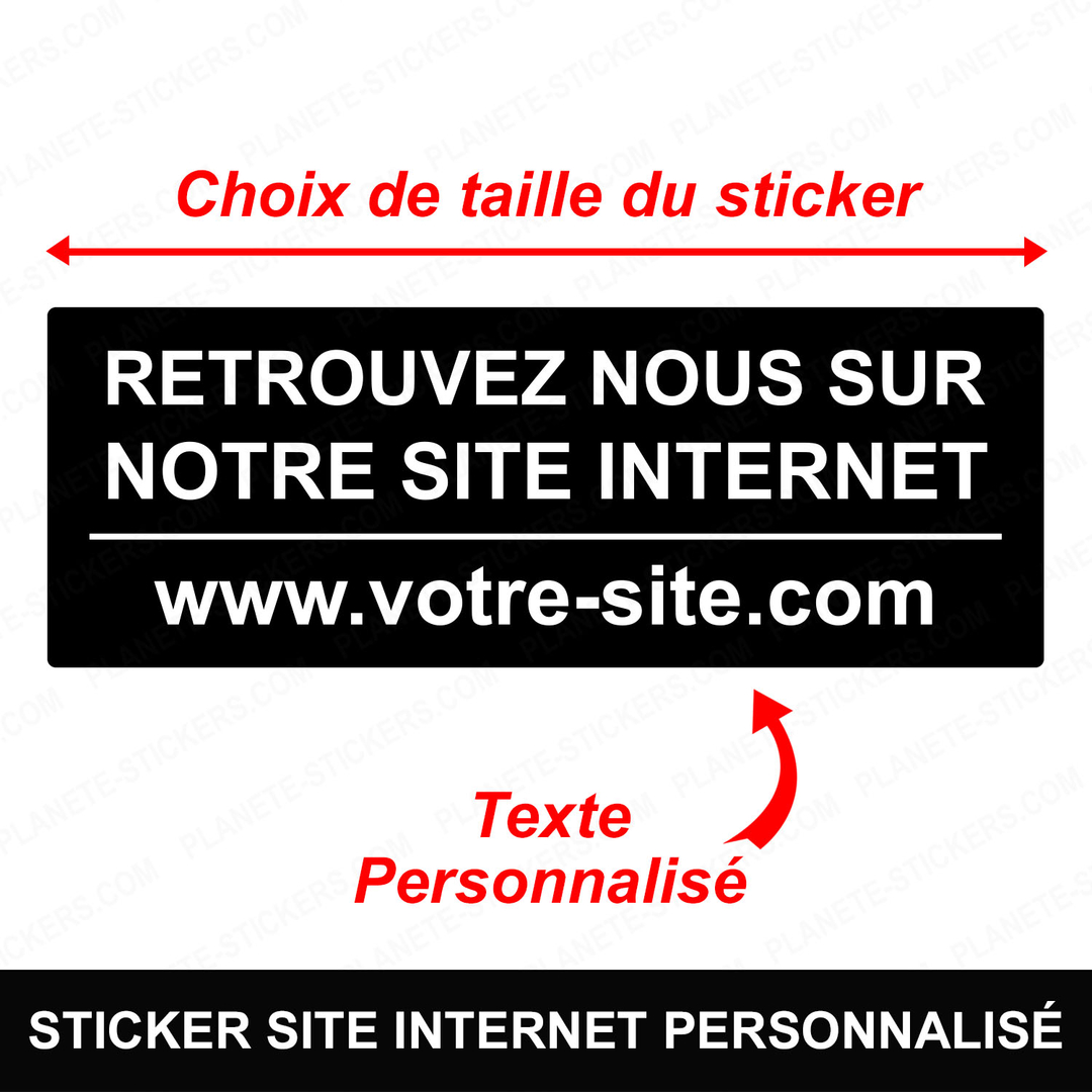 Stickers Site internet personnalisé – Autocollant Site Web Pro