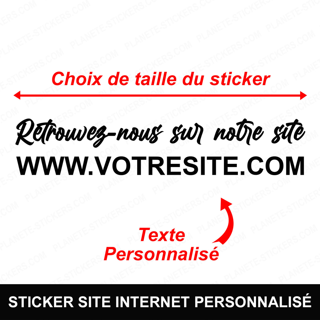 Stickers Site internet personnalisé 2 – Autocollant Site Web Pro
