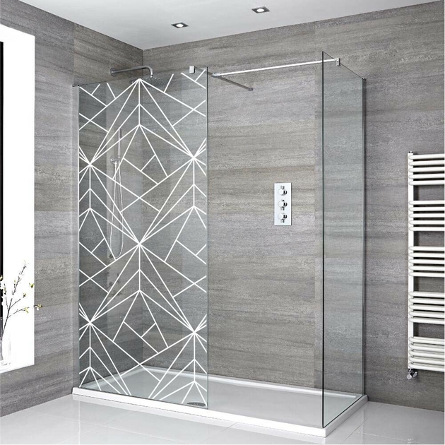 Stickers Porte de douche depoli origami - autocollant dépoli