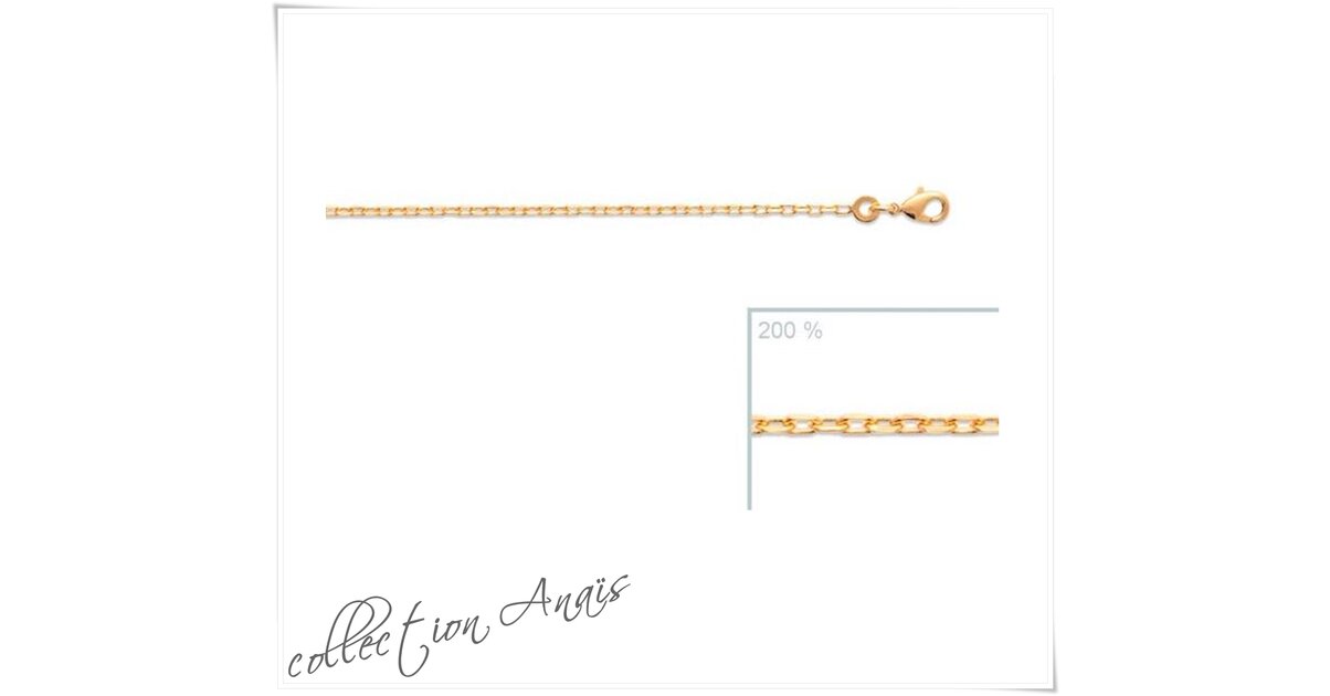 Collier chaine maille forçat 2mm - COLLECTION ANAÏS - BIJOUX en OR