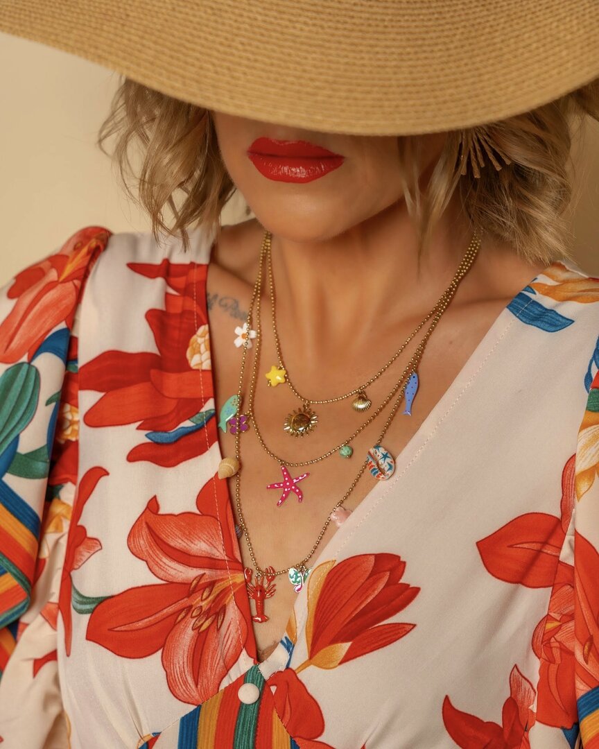 Corie-Collier trois rangs en acier - Sautoirs & Bijoux - Catalleya et ...