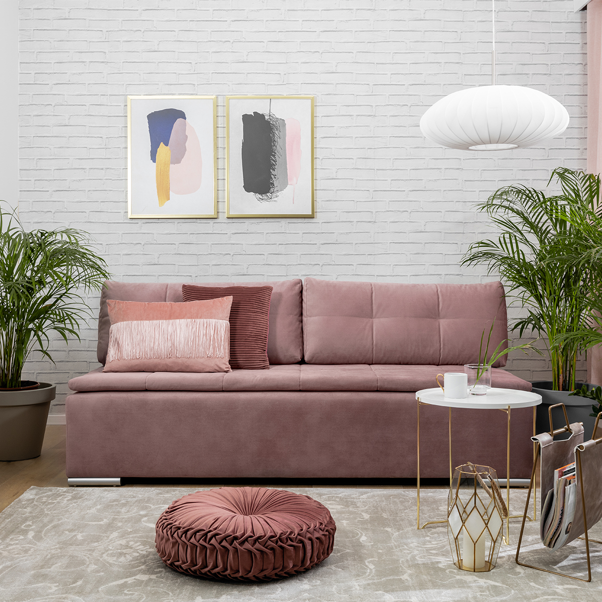 Canapé convertible 3 places avec coffre Judy Rose - Canapé/Canapé ...