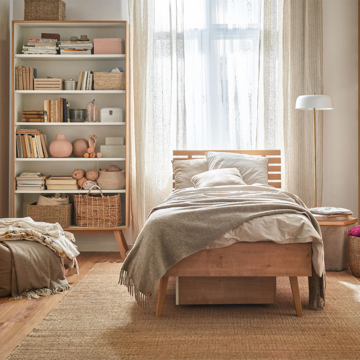 Lit 90x200cm tête ajourée Vox Nature Bois - Lits junior/Lit junior ...