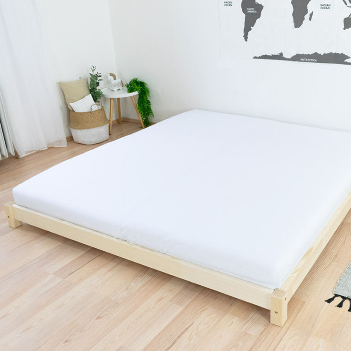 Lit double 200x200 style Tatami - Bois - Lits adulte/Lit deux places ...