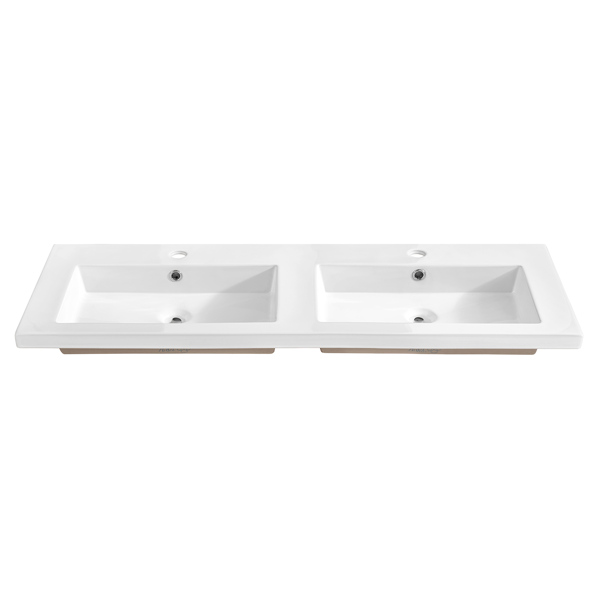 Meuble double vasque encastrée 120cm April Bois - Meuble vasque/Double ...