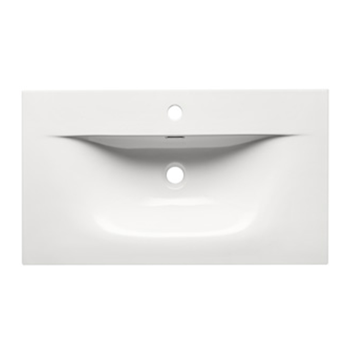 Ensemble meuble simple vasque encastrée 80cm et colonne Adriel ...