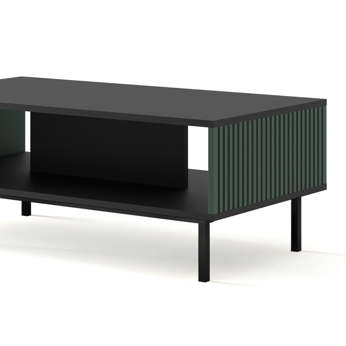 Table basse 90 cm Philaé Vert et Noir - Salon/Table basse - petits-meubles