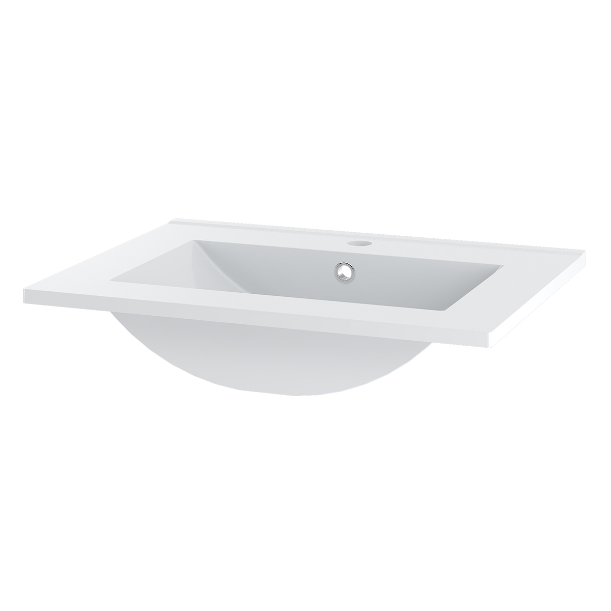 Meuble simple vasque encastrée 60cm Aurora Blanc - Meuble vasque/Simple ...