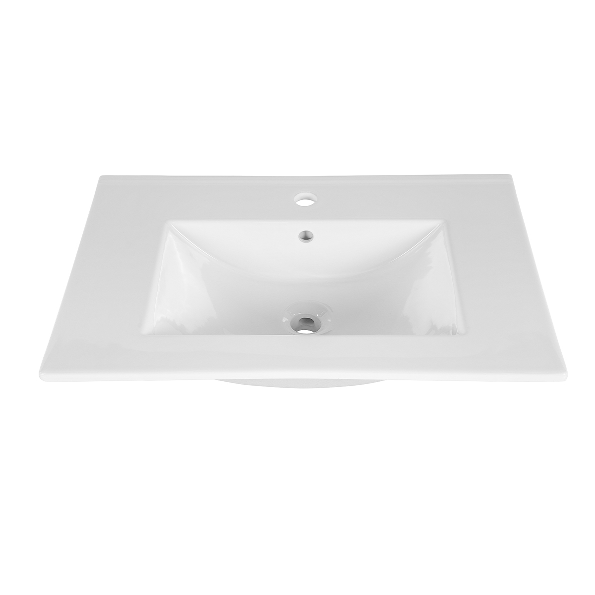 Ensemble meuble simple vasque encastrée 80cm et colonne Azel Cachemire ...