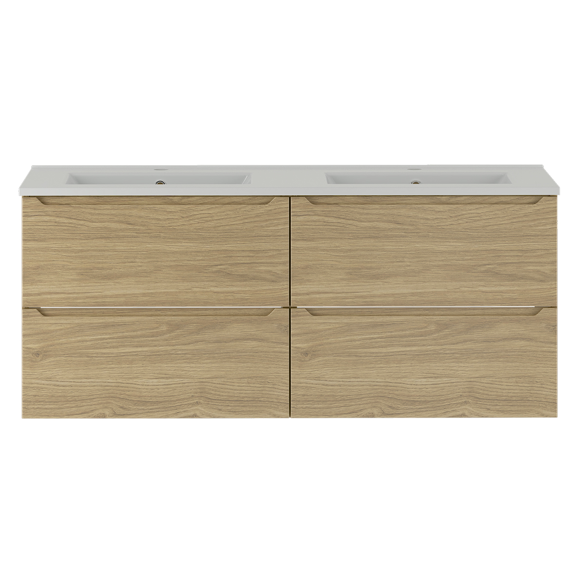 Meuble double vasque encastrée 120cm Viggo Bois - Meuble vasque/Double ...
